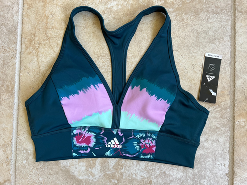 ADIDAS prime green AEROREADY sports bra top size L | eBay