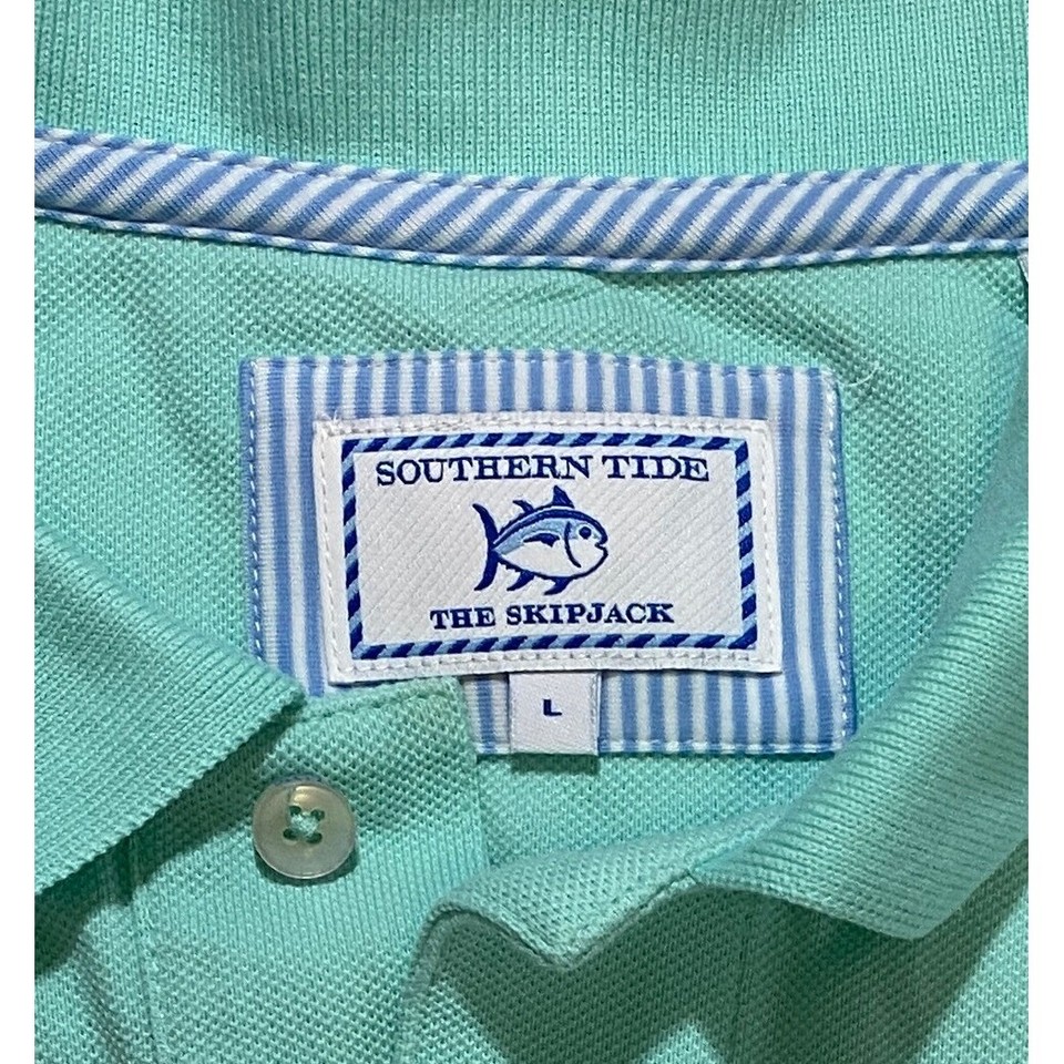 Southern Tide The Skipjack Polo Shirt Mint Green Mens Size L Short ...