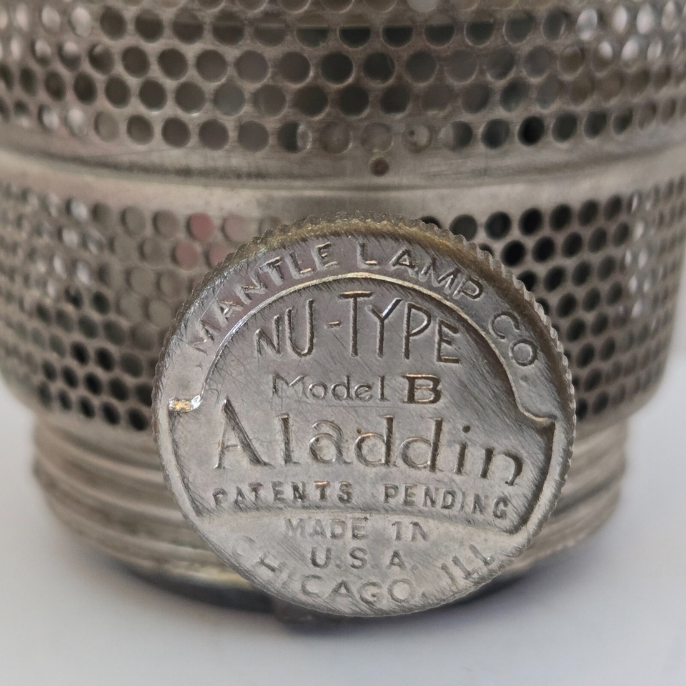 Aladdin Model B Nu Type Kerosene Oil Lamp Burner Nickel-Plated Vintage ...