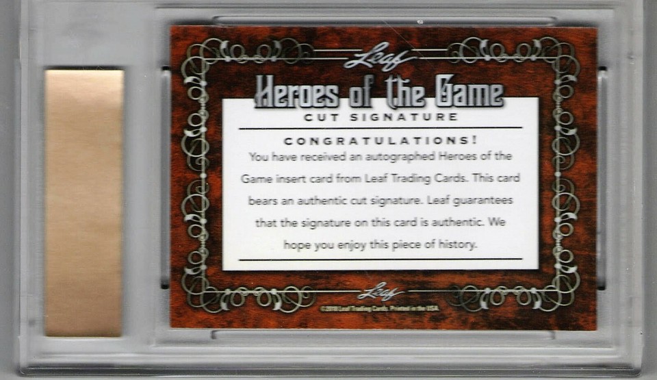 2018 Leaf Heroes of the Game Cut Signature - Gale Sayers Chicago Bears ...