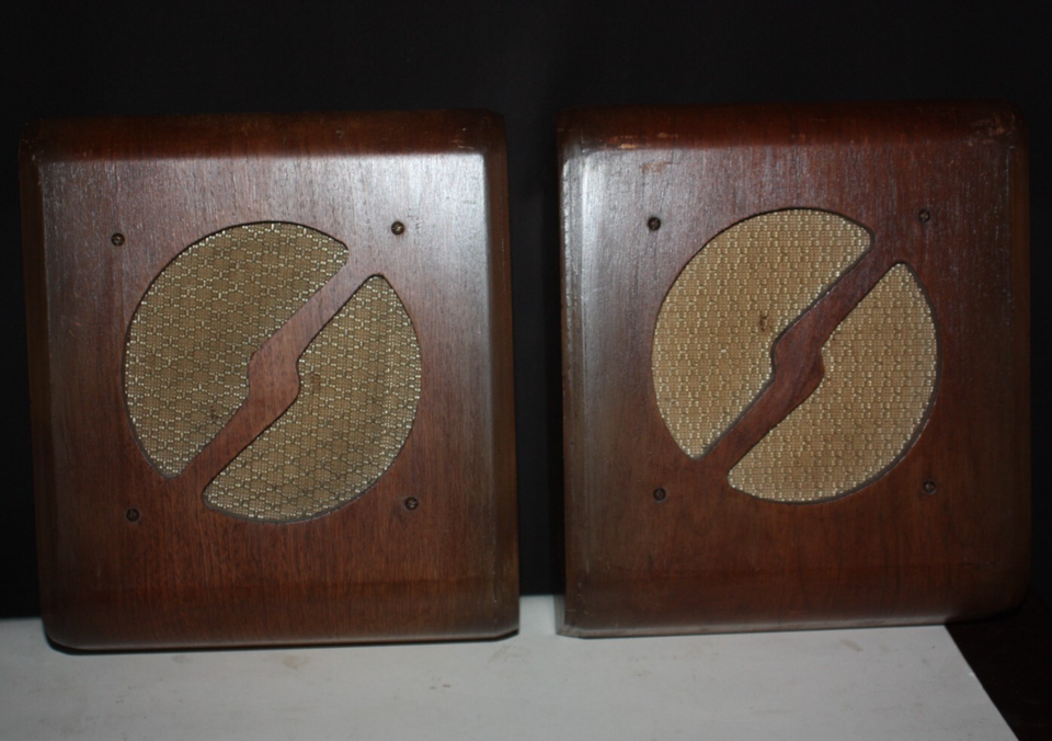 2 - Antique Operadio Speakers in Wood Cabinets Art Deco Intercom PA ...