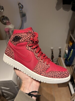 Jordan 1 Retro Red Elephant Print US10 EU44 | eBay