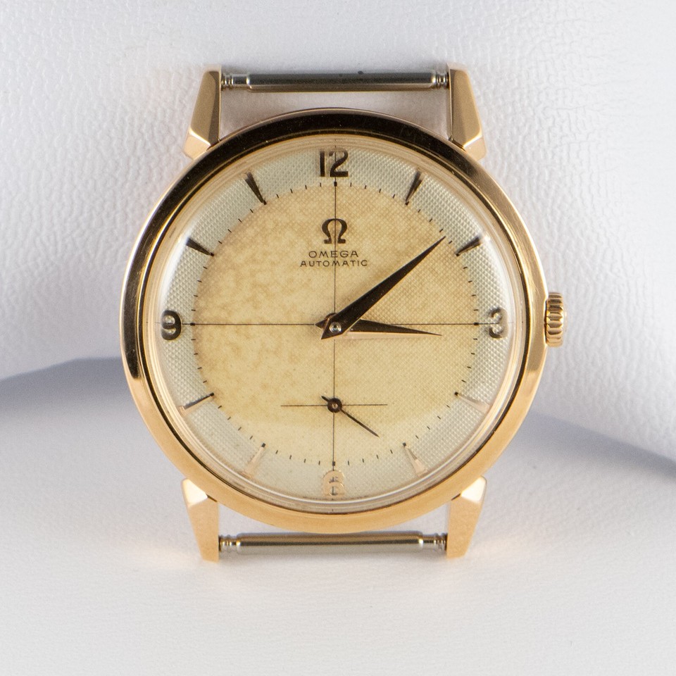 Vintage 18K Pink Gold Omega Bumper Automatic 344, Two Tone Dial | eBay