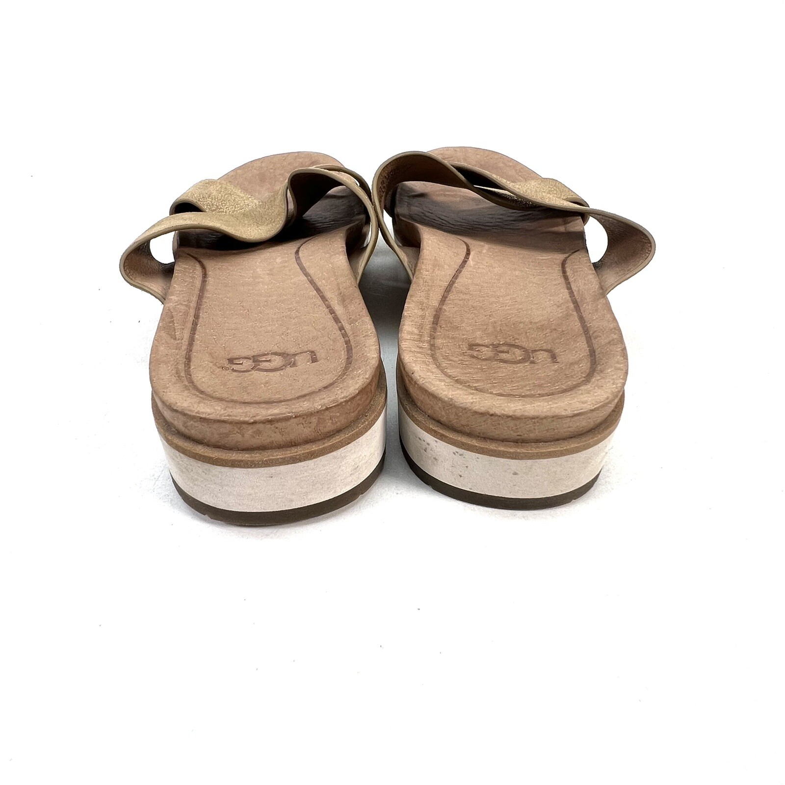 UGG Australia KARI Metallic Gold Slide Sandals Women’… - Gem
