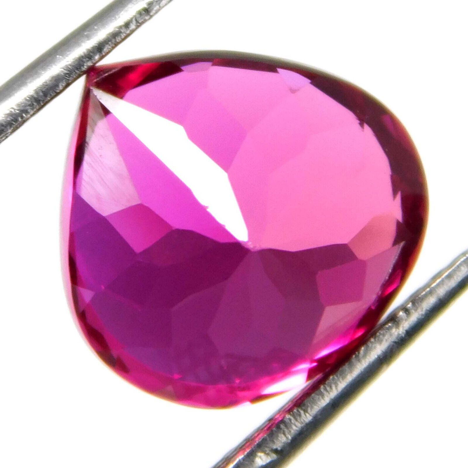 6.35 Ct Natural Raspberry Pink Sapphire Pear Cut Certified Flawless ...