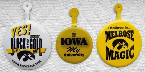 Vintage Iowa Hawkeyes Pins,1994 Black-Gold Football, My University ...