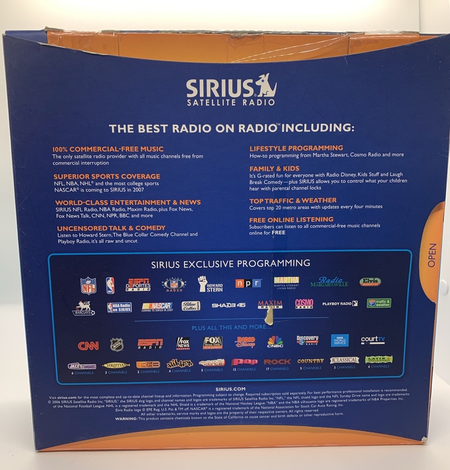 Sirius Starmate 4 Satellite Radio Receiver Vehicle Kit Plug & Play ...