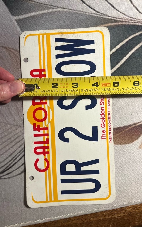 (2)Vintage_Souvenir_1988_SKI YA L8R & UR 2 SLOW_Plastic License Plate ...