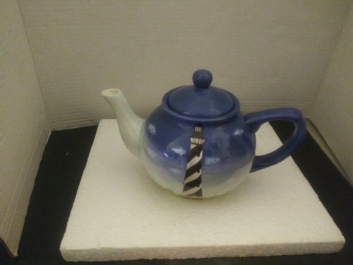 Geo Z. Lefton hand painted Teapot lighthouse Distinctively Lefton 2000 ...
