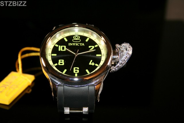 Invicta Men's 1433 Russian Diver Black Dial Rubber Watch for sale ...