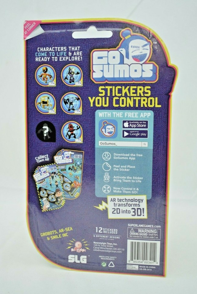 Super Lame Games Go Sumos - Remote Control AR Stickers - Grobots (New ...