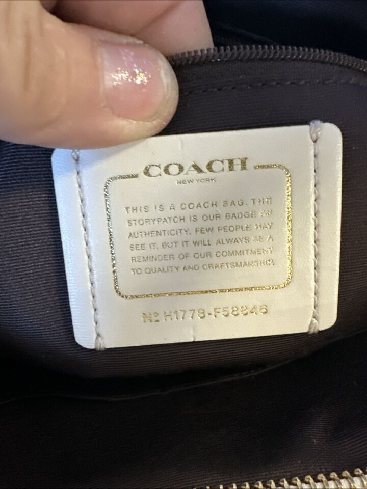 Coach F58846 Women's Crossgrain Leather City Zip Tote White .NEW WITH ...