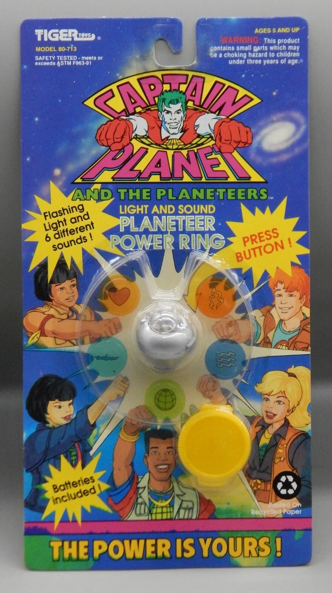 Captain Planet Characters Toy Rings