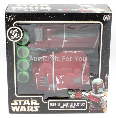 New Disney Parks Star Wars Boba Fett Gauntlet Blaster Disc Launcher Toy ...