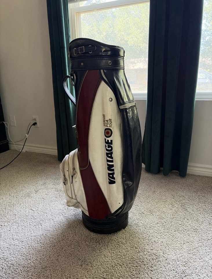 Rare Burton Leather Vantage Senior PGA Tour Golf Bag | eBay