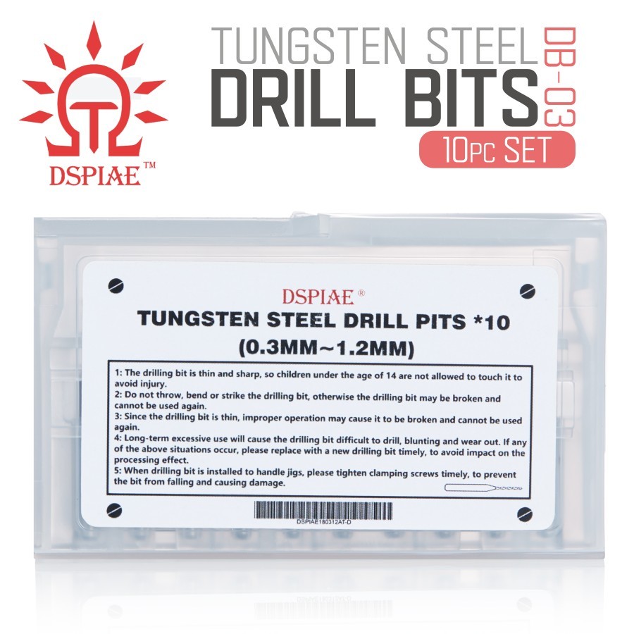 DSPIAE: Drill Bits 0.3-1.2mm - Tungsten Steel Combo Bit Set - DB-03 | eBay