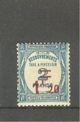France Stamp Tax N°64 " 1F20 On 2F Blue " New Xx Basics | eBay Australia