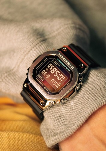 Casio G-SHOCK GM-5600RW-1JF Rainbow Brick Wall Digital Metal Case Watch ...