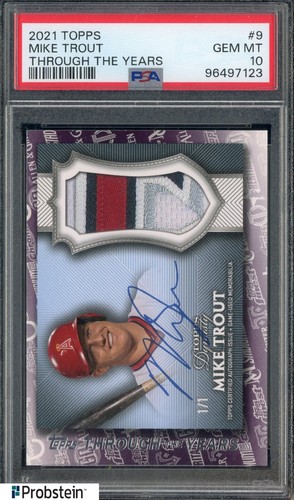 2021 Topps Through The Years #9 Mike Trout Angels PSA 10 GEM MINT | eBay