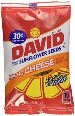 David Sunflower Seeds Nacho Cheese 72 ct. .8oz bags (2 boxes of 36) by ...