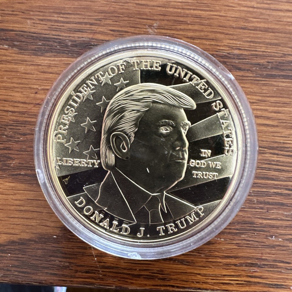 President Of The United States Donald J. Trump Gold Plated Coin | eBay