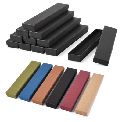 12pcs Rectangle Cardboard Jewelry Necklace Pendants Boxes Present Case ...