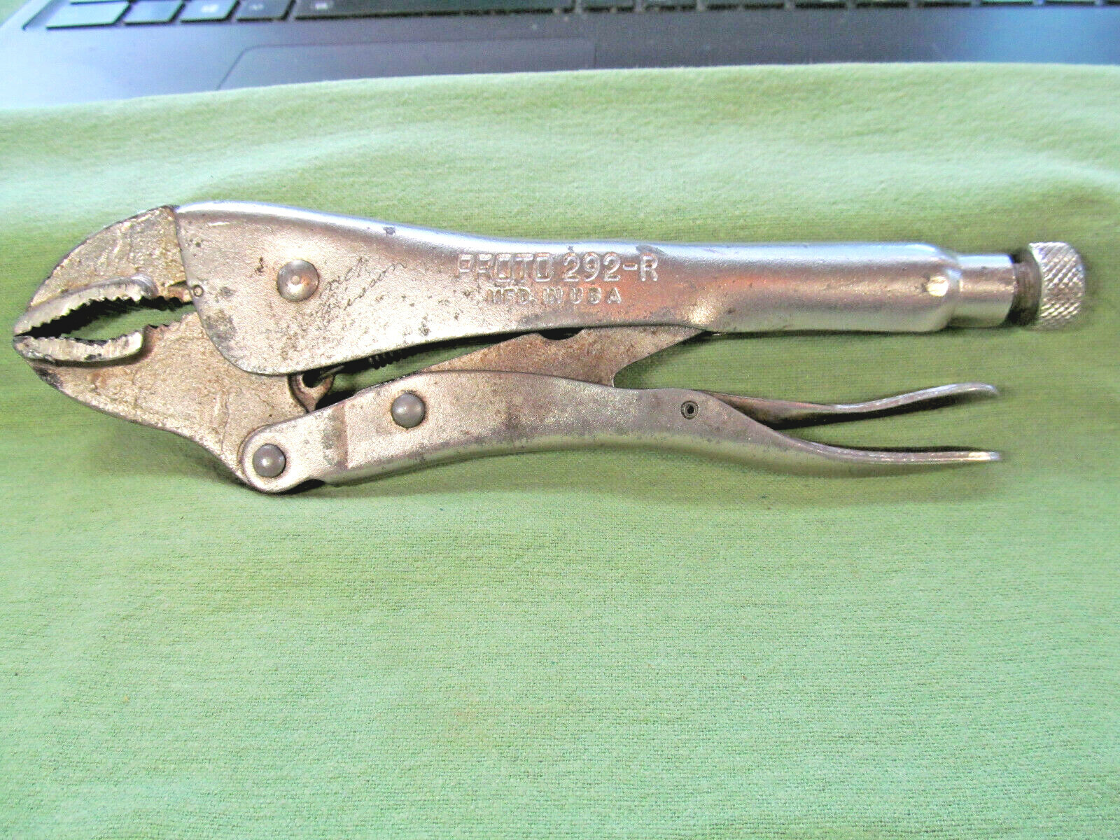 Vintage 9" PROTO Locking Pliers - pn 292-R - Made USA - Curved Jaws | eBay