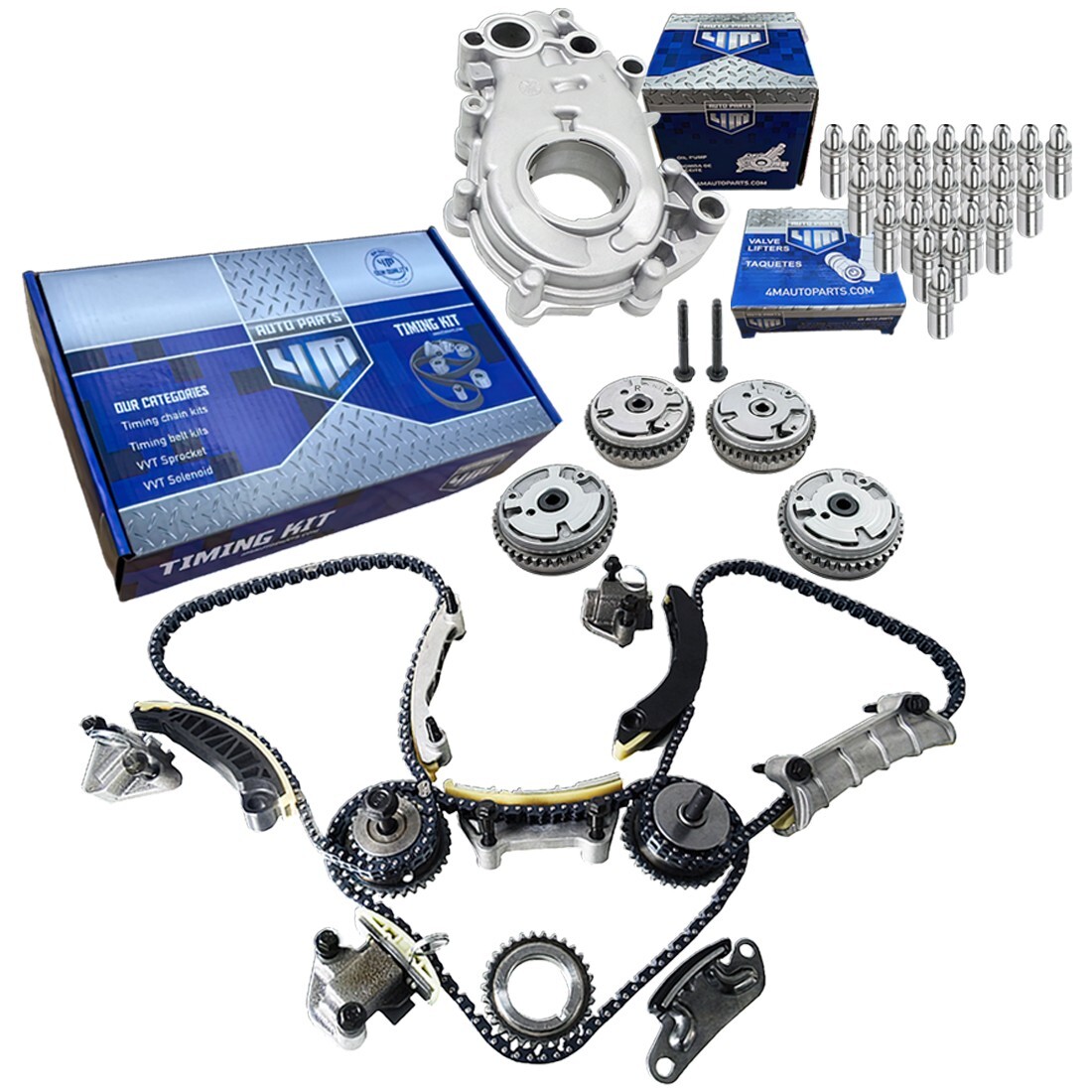 Timing Kit, VVT Phasers, Oil Pump & Lifters, Fits Buick, Cadillac; 2.8 ...