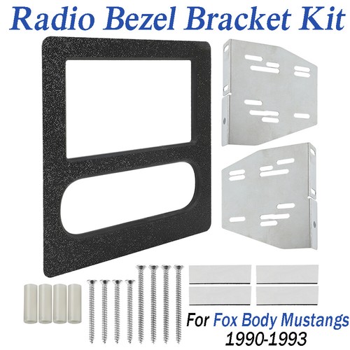 Radio Relocation Double Din Trim Bezel Mounting Kit For 1990-1993 Ford ...