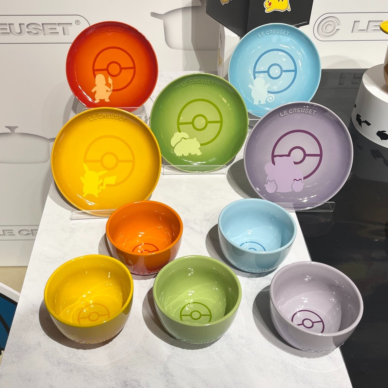 Presale Le Creuset Pokemon Limited Collaboration Items Sphere Plate set ...