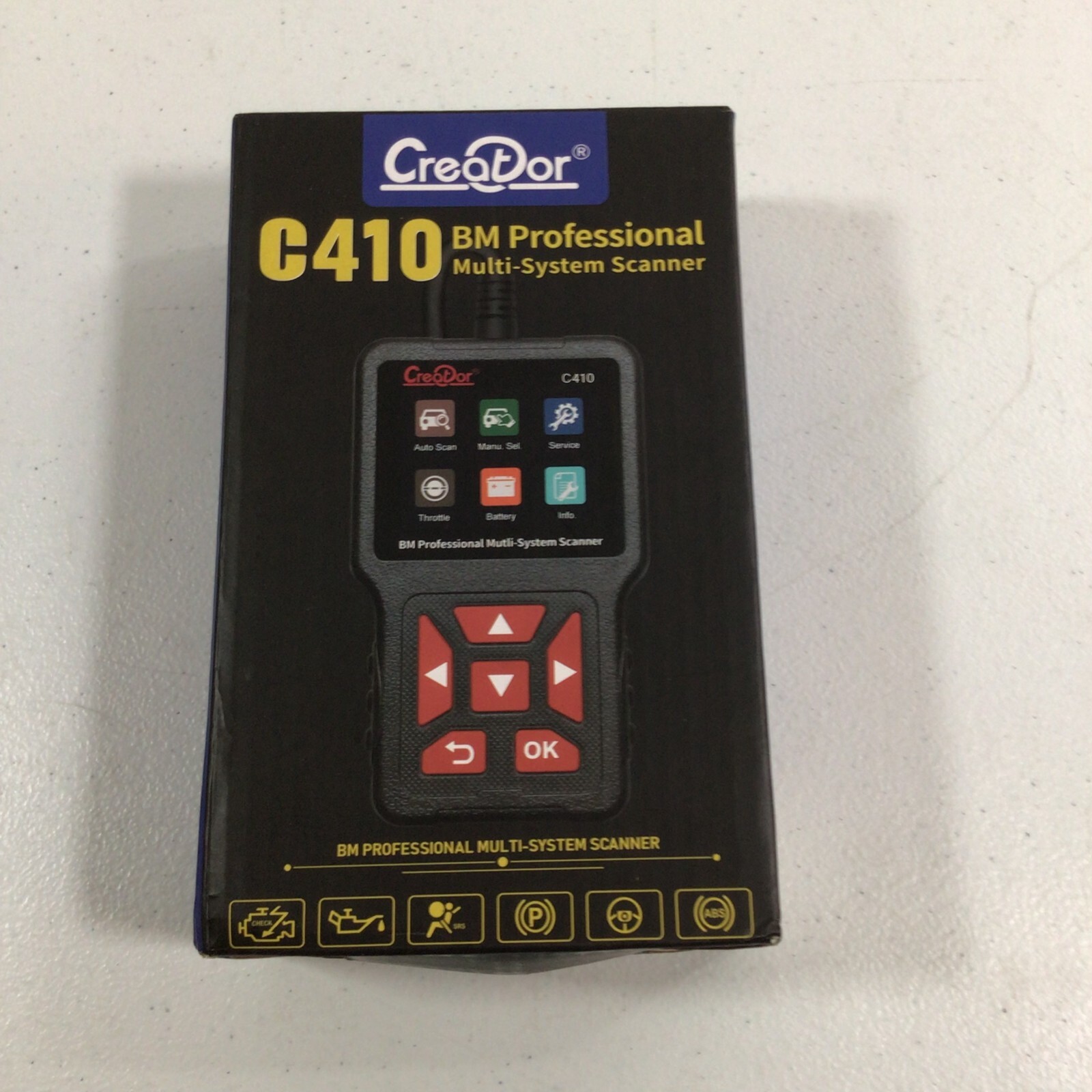 Creator C410 Red Black OBDII/EOBD BM Professional Multi- System Scanner ...