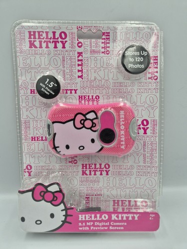 Hello Kitty Digital Camera Vintage Sanrio Pink Sakar 2.1 MP Model 92009 ...