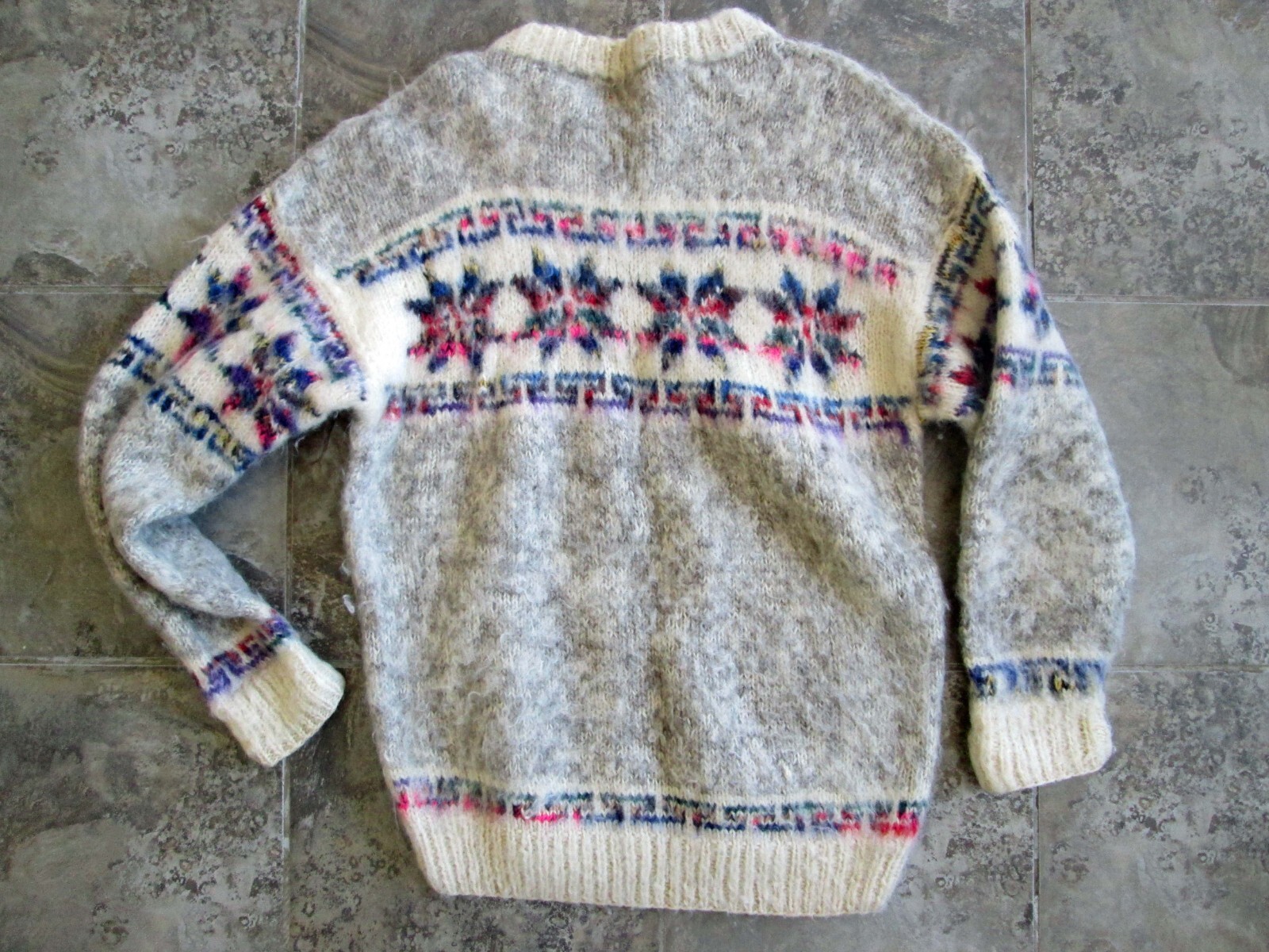 TWC Made in Nepal 100% Wool Hand Knit Sweater Women's… - Gem