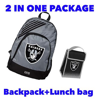 NFL Oakland Raiders Backpack+Lunch bag 2 in1 Package | eBay
