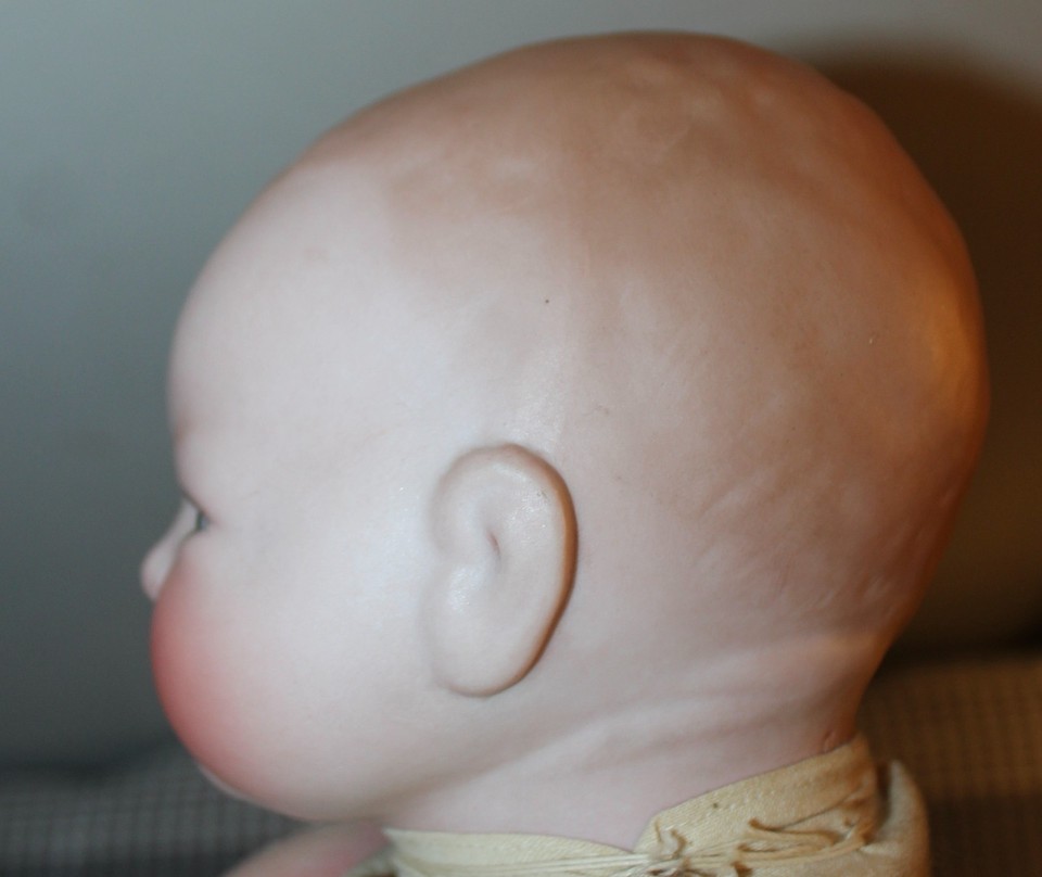 ANTIQUE Bisque Doll BYE LO BABY Marked Cloth Body GRACE STOREY PUTNAM ...