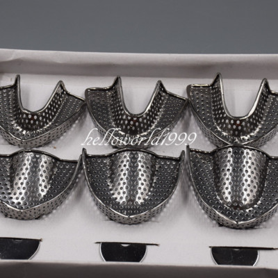 DENTAL STAINLESS STEEL TRAYS IMPRESSION METAL AUTOCLAVABLE UPPER ...