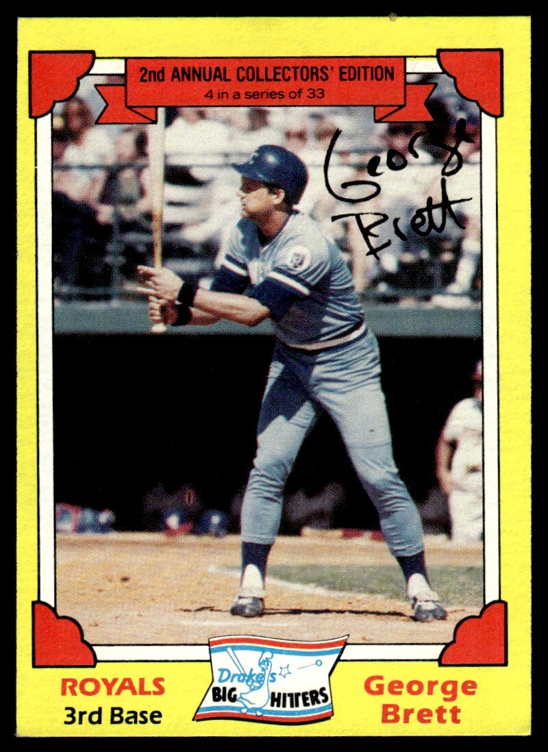1982 Topps Drake's Big Hitters Baseball Card George Brett Kansas City ...