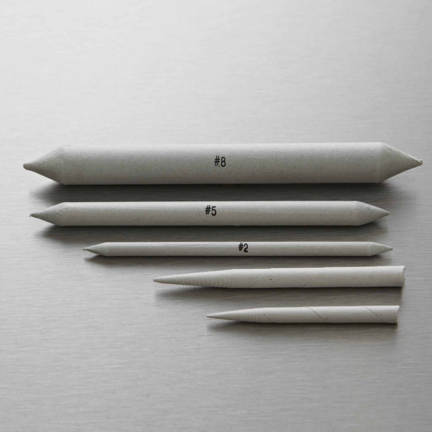 5 SIZES BLENDING TORTILLION STUMPS PASTELS CHARCOAL SKETCHING DRAWING ...