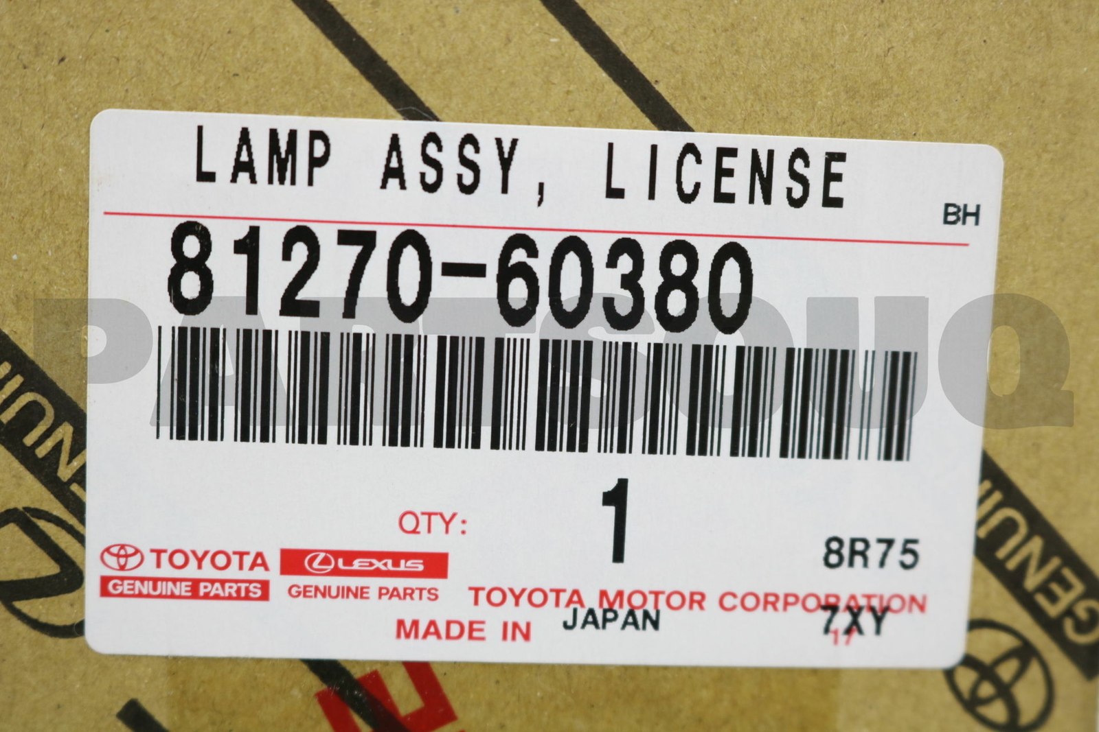 8127060380 Genuine Toyota LAMP ASSY, LICENSE PLATE 81270-60380 | eBay
