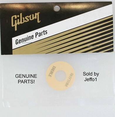 GIBSON® Toggle Switch Washer Les Paul Cream Creme Gold Letters Genuine ...