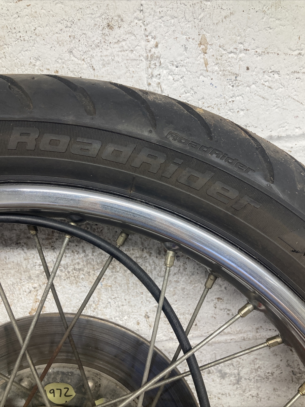 1972 Honda Cb500 Cb Front Wheel Complete With Axle And Nice Avon ...