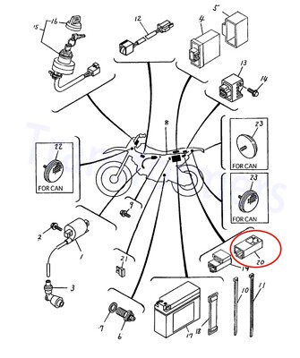 Yamaha TTR50 TTR50E Relay Assy Rubber Sleeve 1P6 Motorcycle Parts | 2 ...