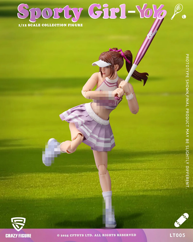 Crazy Figure LT005 1/12 Sporty Girl Vest skirt Head Body Action Figure ...