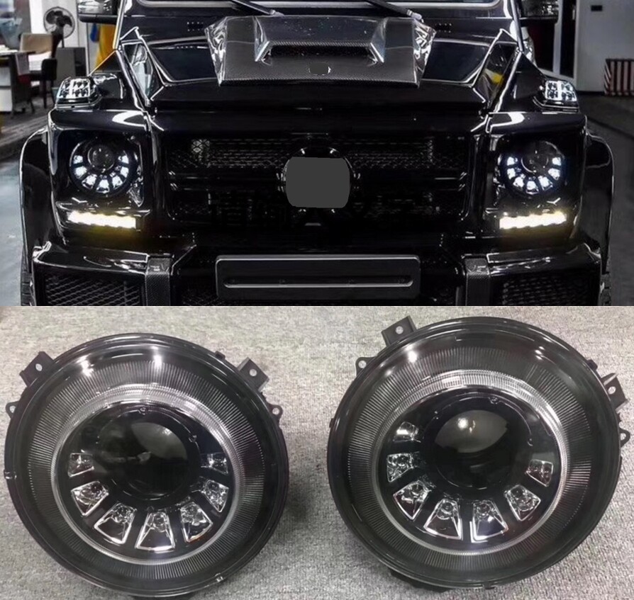 2007-2017 for Mercedes Benz G-class W463 Black LED DRL HEADLIGHTS G63 ...