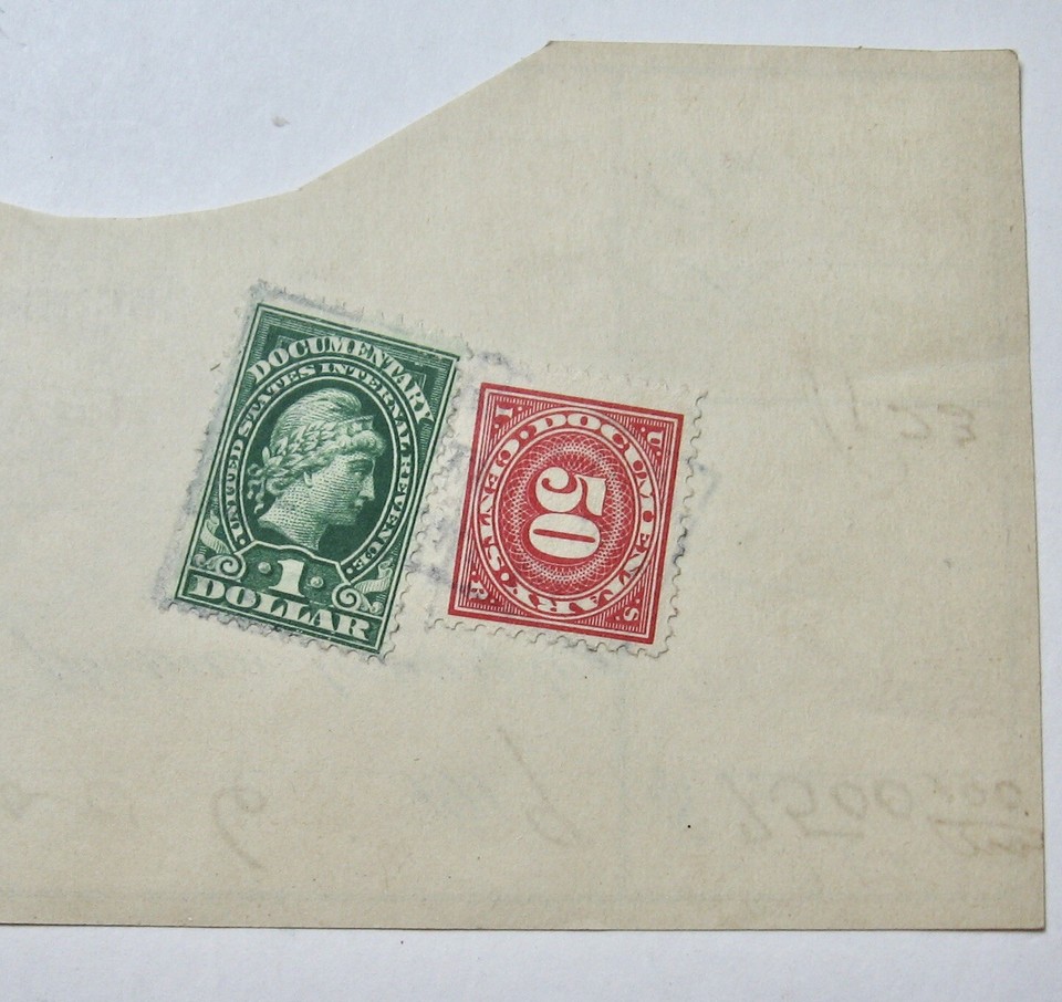 1919 Bank Promissory Note with Documentary Stamps (No. 1) | eBay
