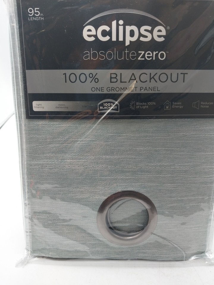 Eclipse Blackout Grommet Panel Curtain 50in x 95in Andes Grommet Jade | eBay