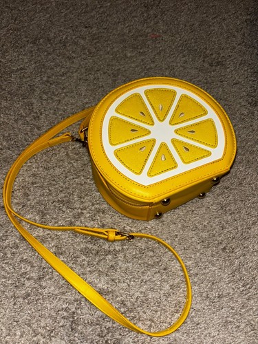 Cute Yellow Lemon Slice Crossbody Bag – Round Fruit Purse for Women ...