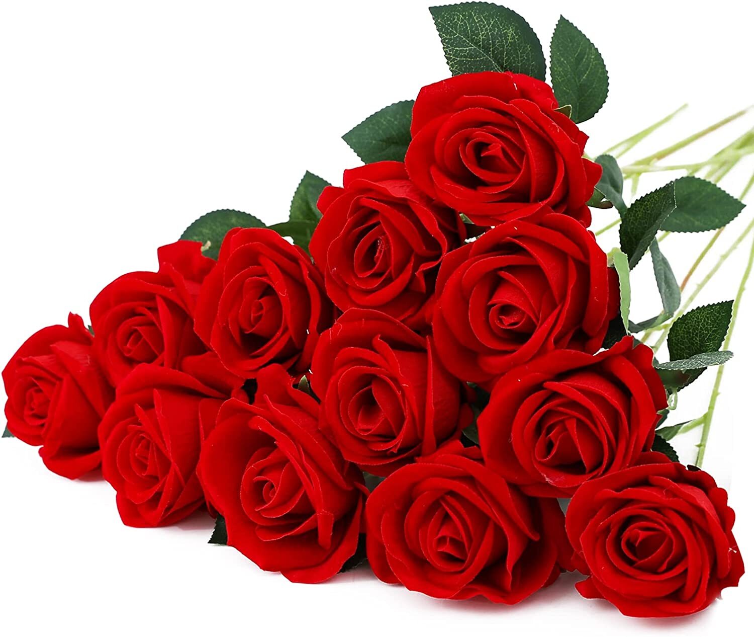20× Red Silk Roses Artificial Flowers Realistic Bouquet Romantic Gift ...