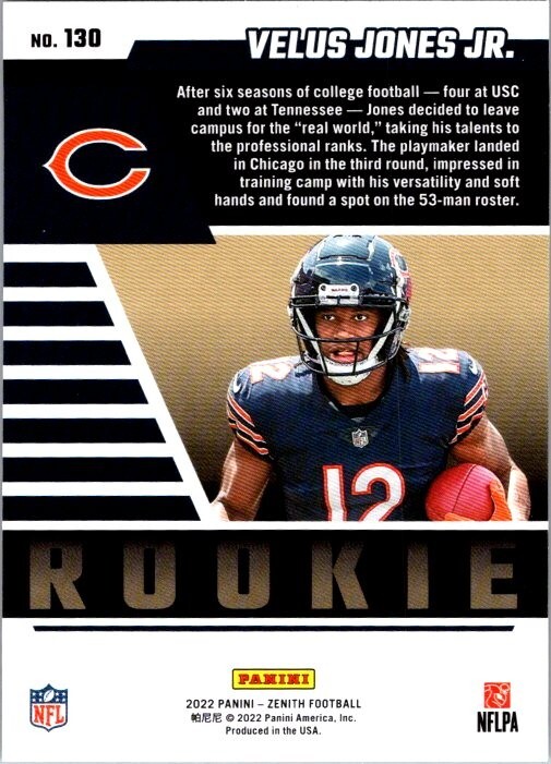 2022 PANINI ZENITH RC VELNUS WILLIAMS JR NO 130 CHICAGO BEARS | eBay