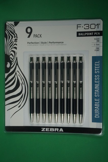 ZEBRA Ball Point Pen F-301 9 Pack Black for sale online | eBay
